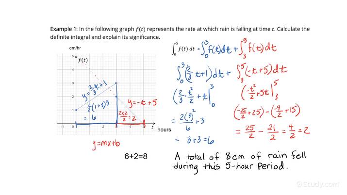 Expressing Accumulation in Applied Contexts Using a Definite Integral | Calculus | Study.com