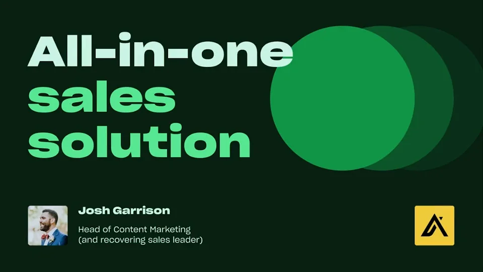 Thumbnail of Apollo's demo video that says "All in one sales solution"