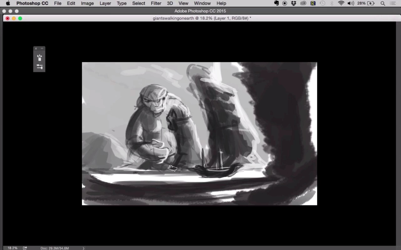 Digitally Paint Fantastic Giants Walking the Earth - Composition, Depth ...