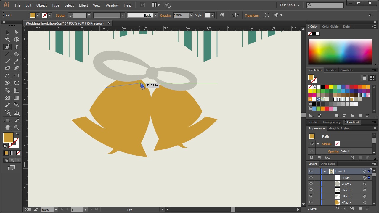 Invitation Design in Adobe Illustrator - Finalizing the Design