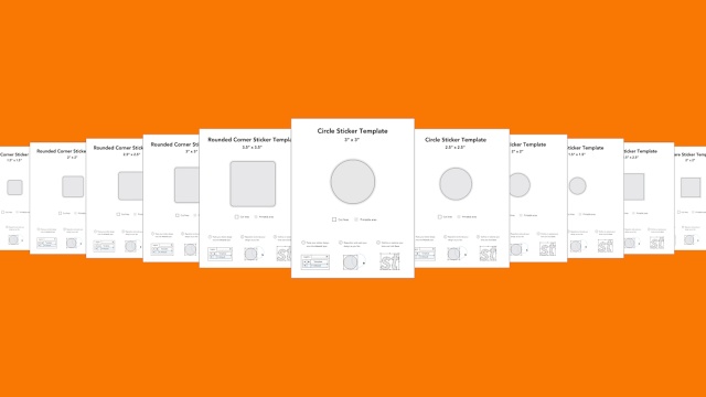 Die cut sticker templates | Sticker Mule Australia