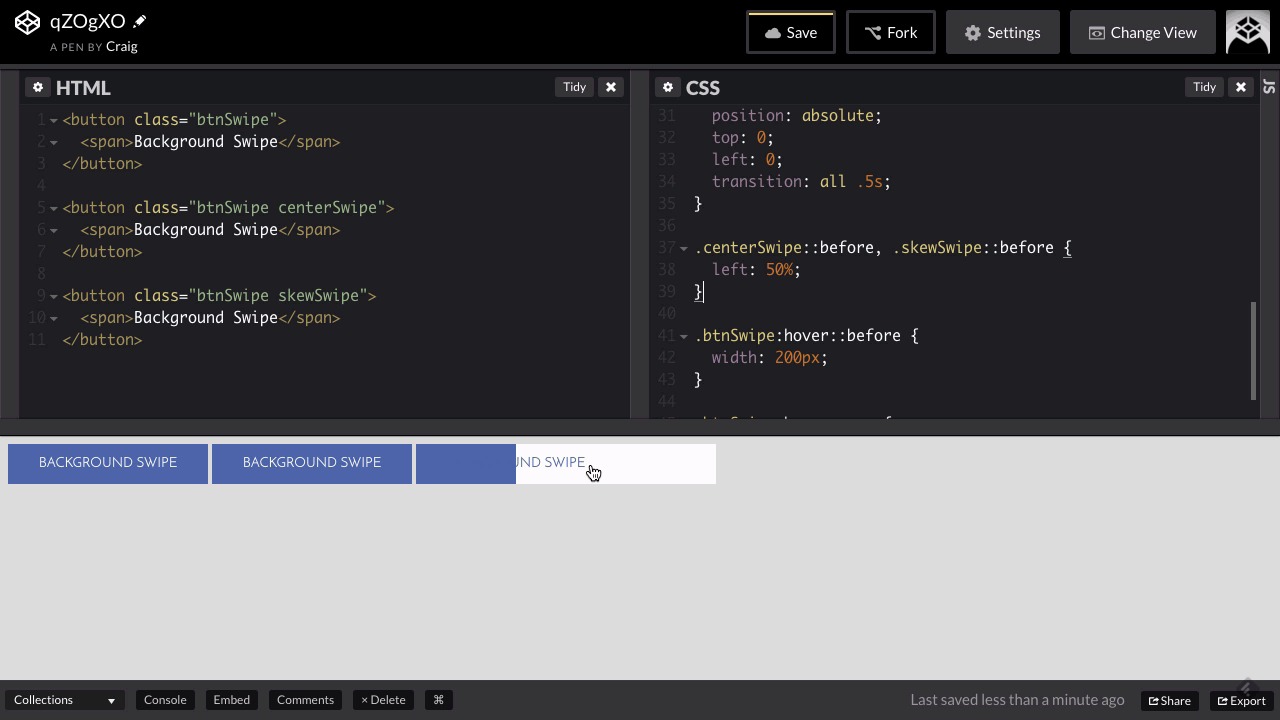 Practical Web Animation - Background Swipe Variations
