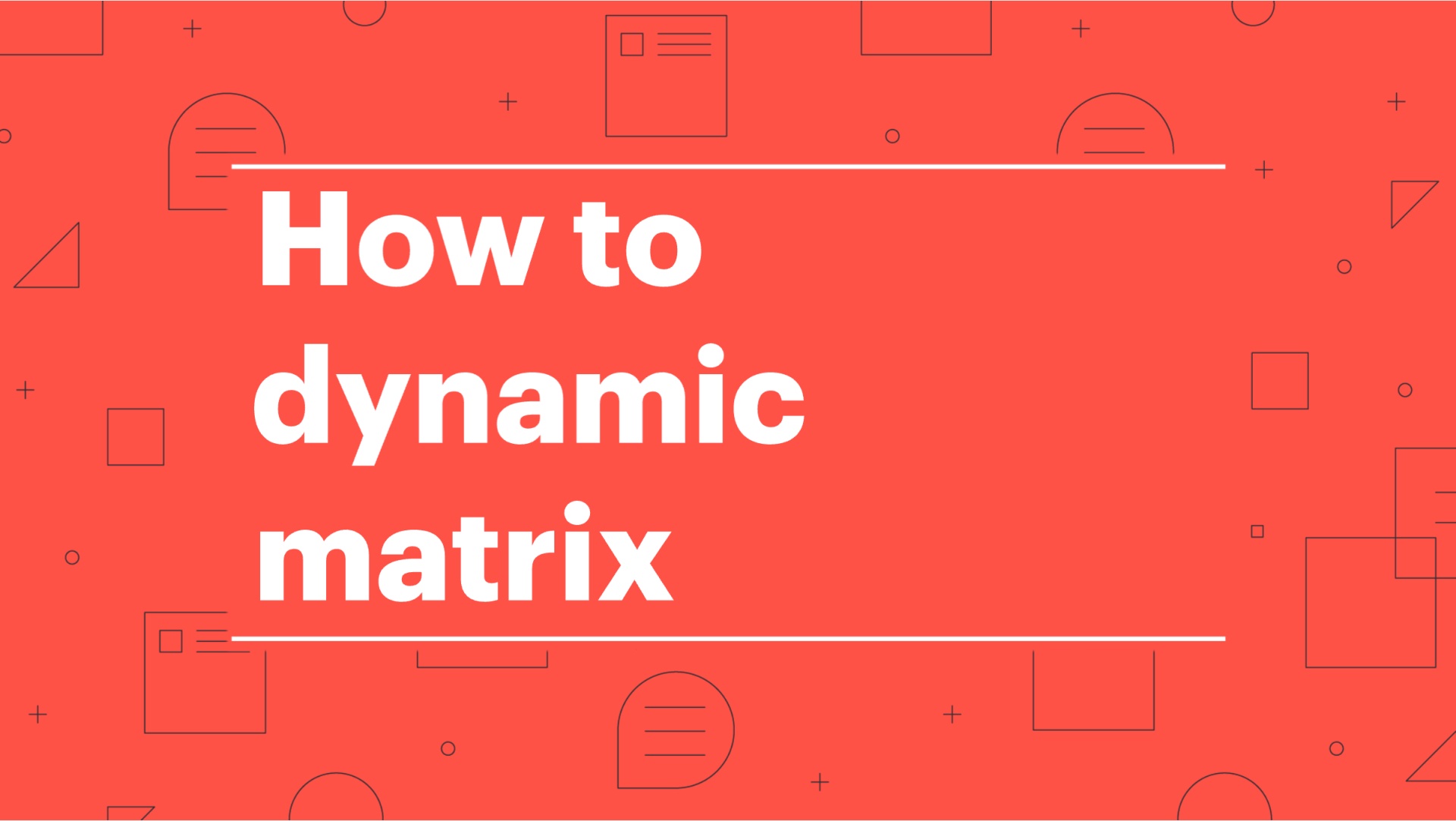 How to dynamic matrix in Lucidspark