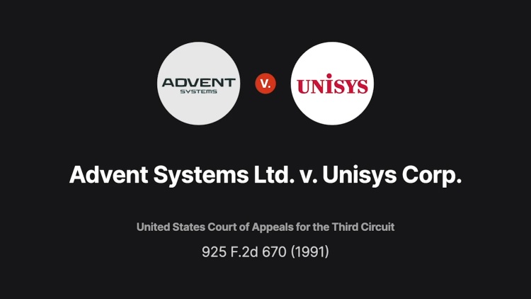 Advent Systems Ltd. v. Unisys Corp., 925 F.2d 670 (1991): Case Brief ...