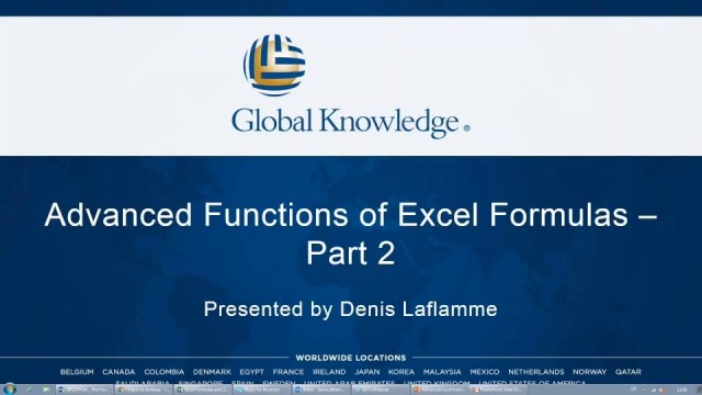 Advanced Functions of Excel Formulas: Part 2 | Skillsoft’s Global Knowledge