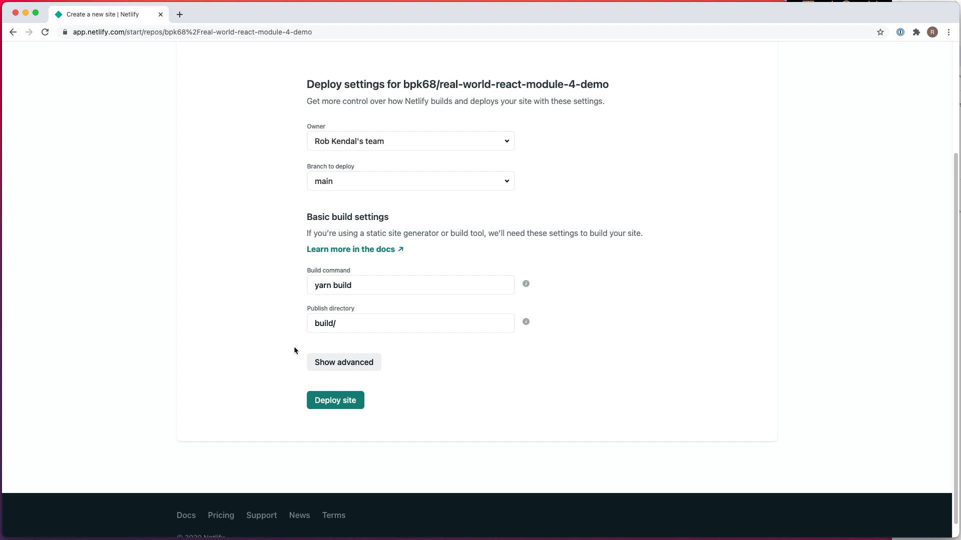 How To Deploy Your First React App On Netlify Beginners Guide To Real World React Newline 9078