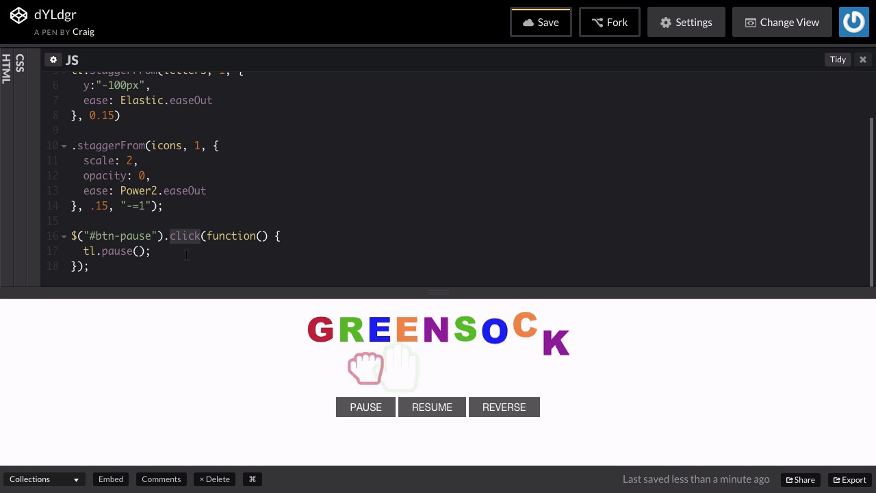 GreenSock Animation Platform: First Steps - Controlling Playback