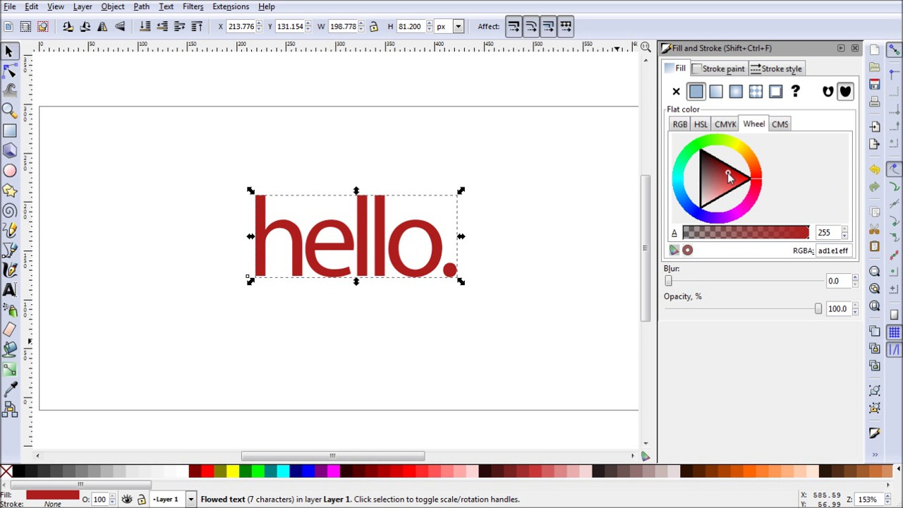 Introduction to Inkscape - Text and Font