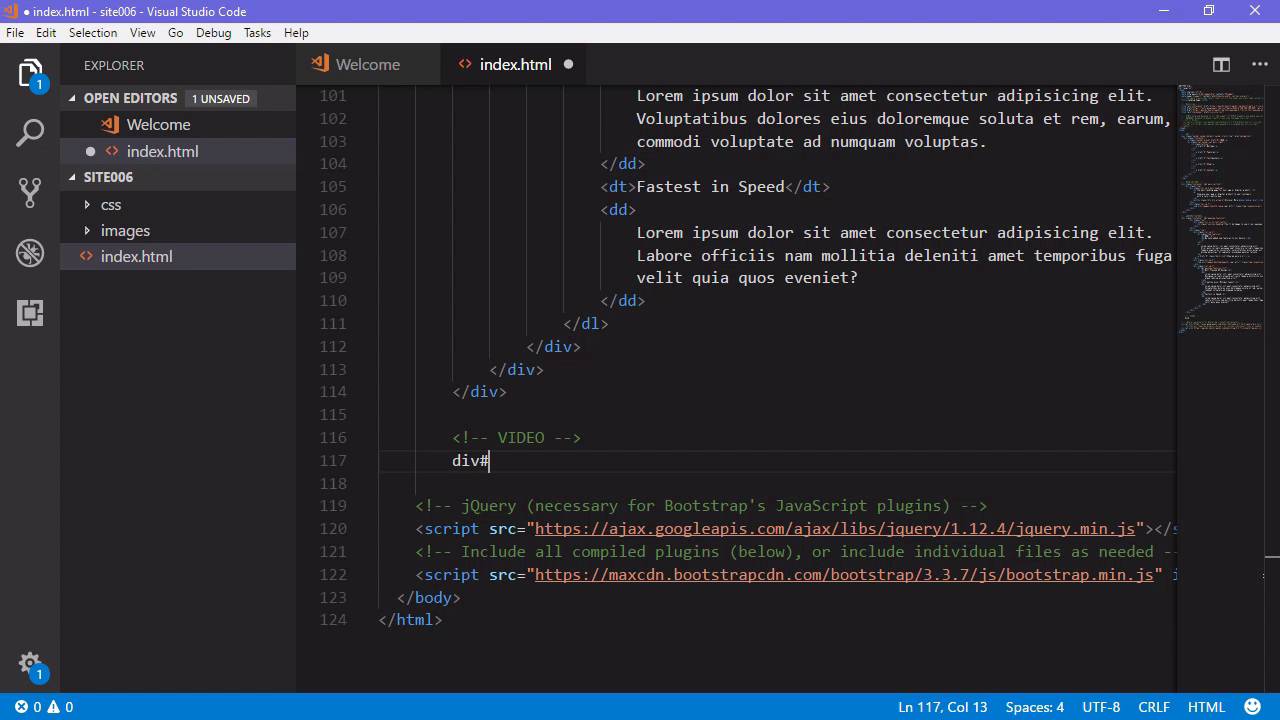 Building a Landing Page That Converts - Laying Out the Video Section