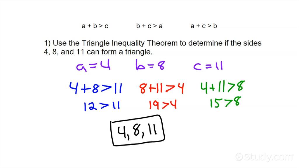 How to Use Triangle Inequality to Determine if Side Lengths Form a ...