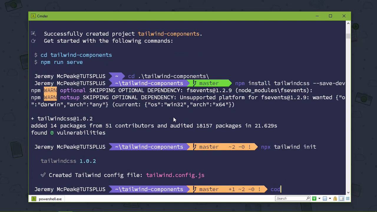 Style Your Apps With The Tailwind Css Framework Creating A Project