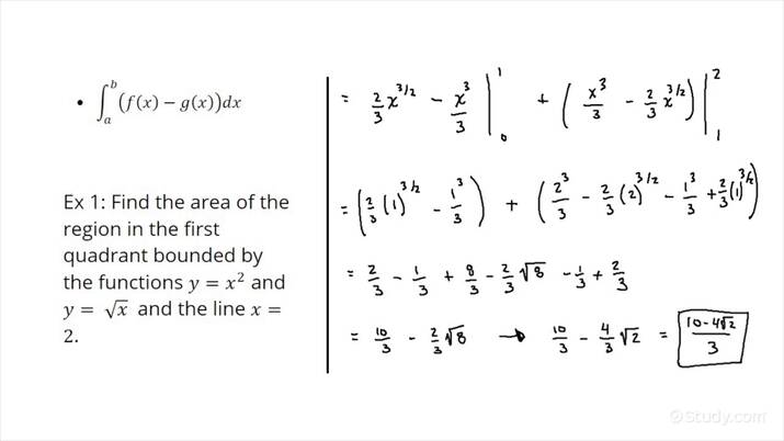 Finding the Area of Certain Regions in the Plane Using a Sum of Two or ...