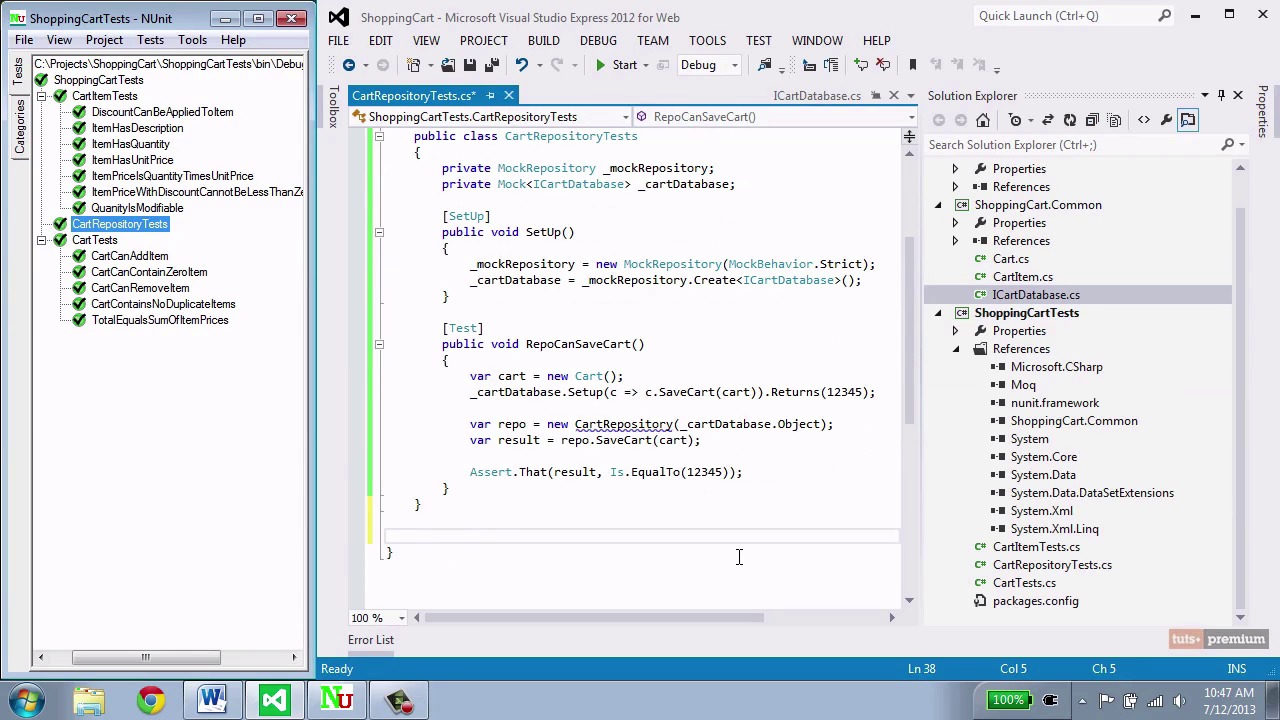 Learning TDD in C# - Moq'ing a Database