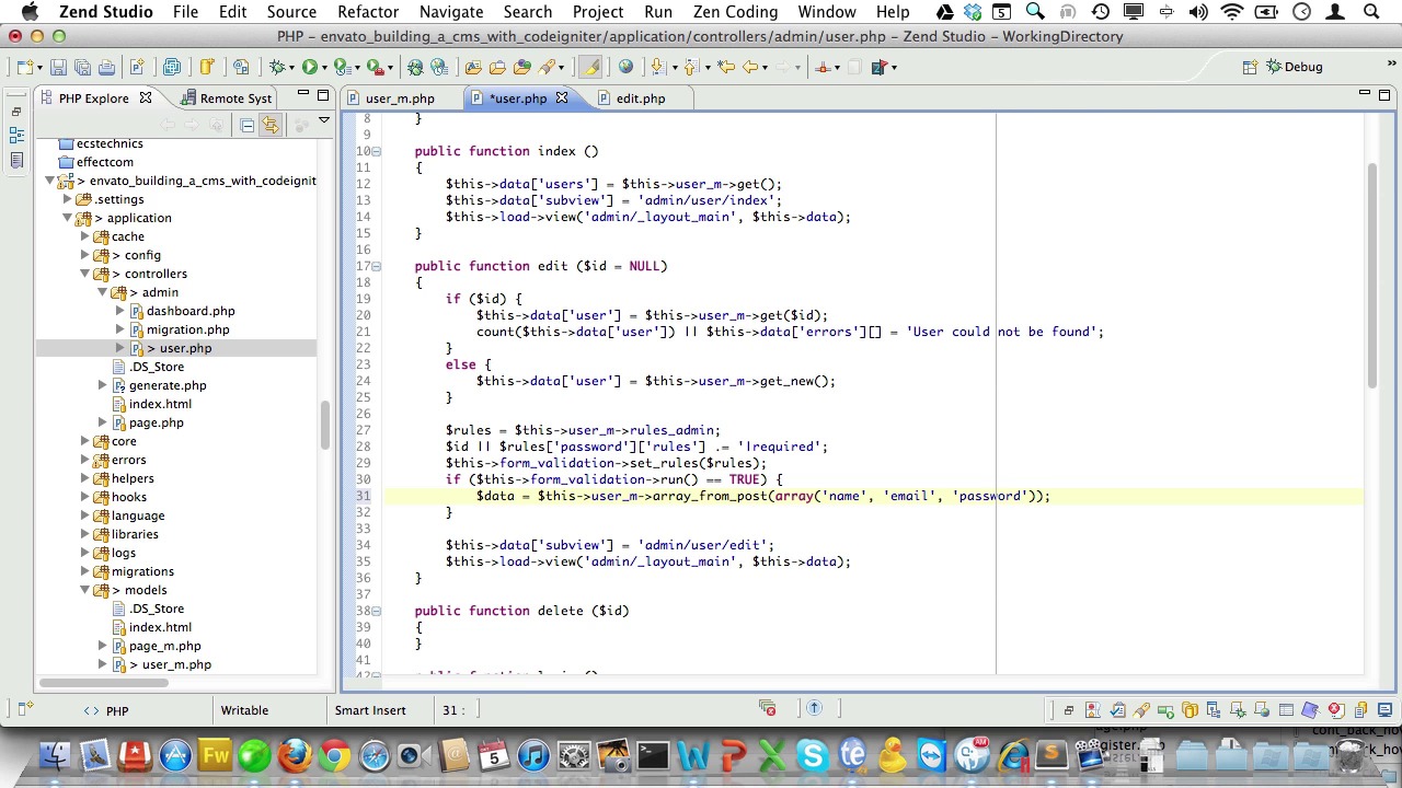 Build a CMS in CodeIgniter - Managing Users Part 2