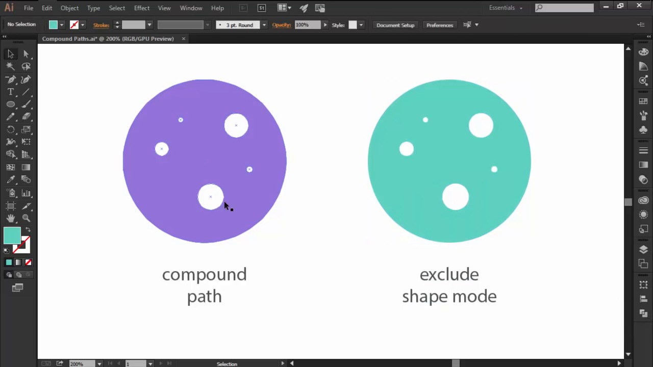 How To Convert A Compound Path To A Standard Path In Adobe Illustrator How To Convert A Compound Path To A Standard Path In Adobe Illustrator