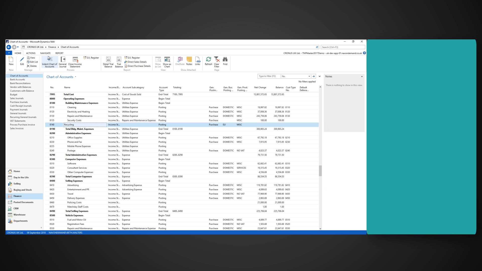 Dynamics NAV - An Overview of the Chart of Accounts