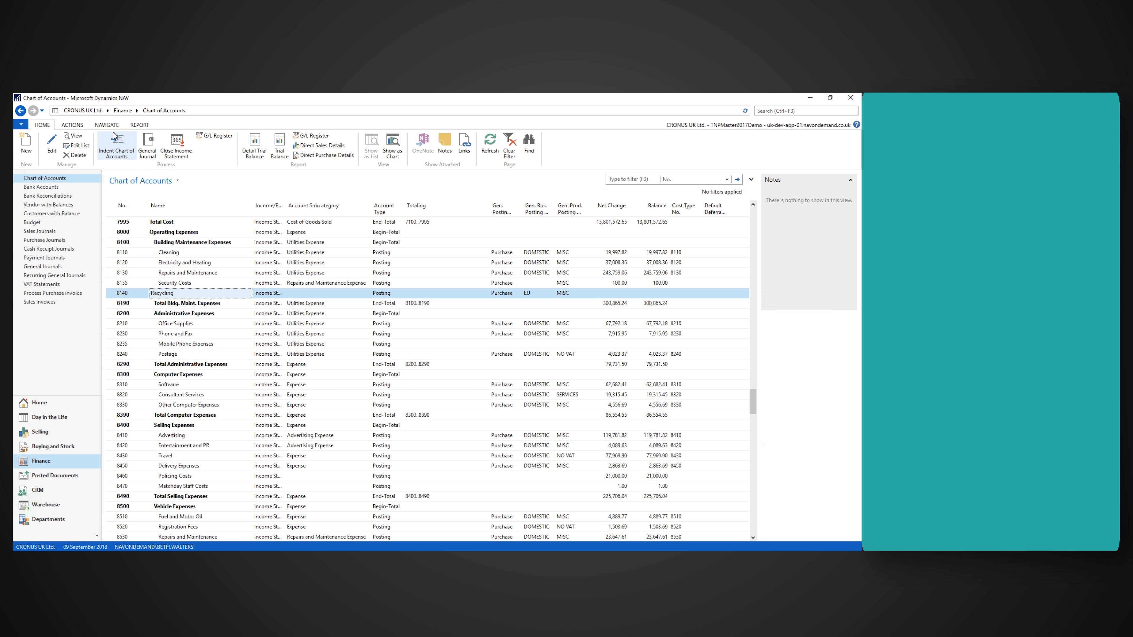Dynamics NAV - An Overview of the Chart of Accounts