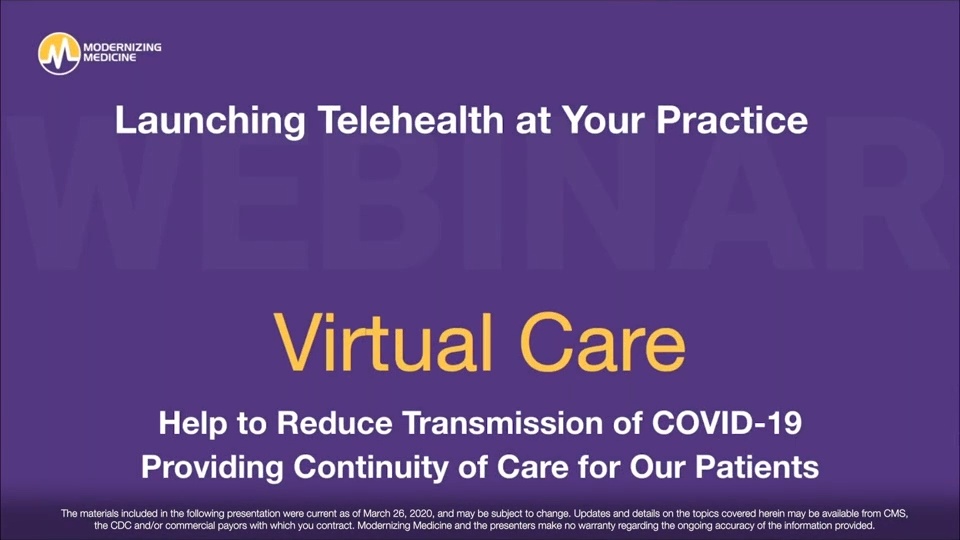 Webinar Video: Launching Telehealth