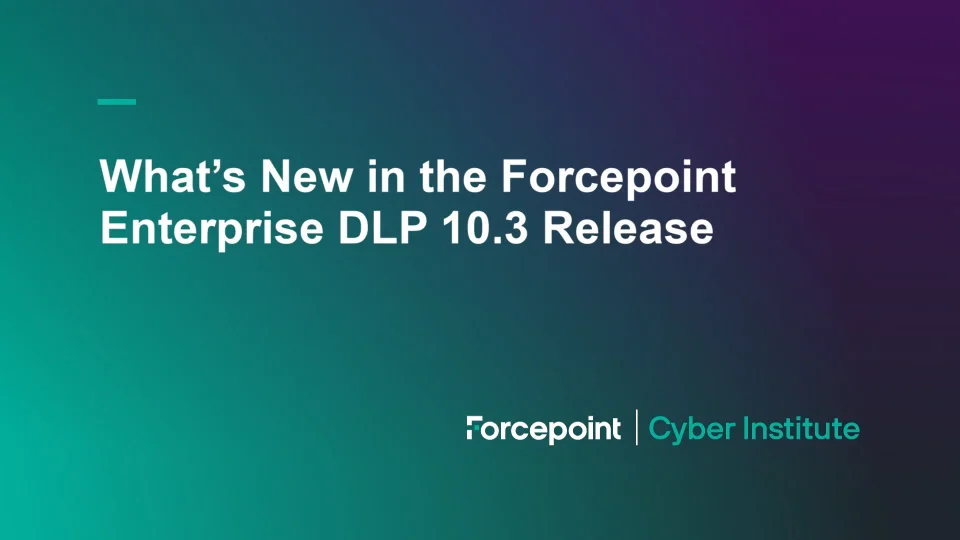 Forcepoint Cyber Institute