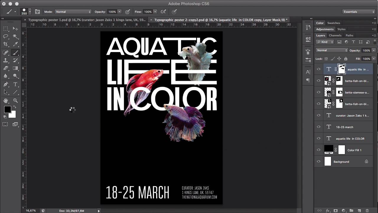 Typography Poster Design in Adobe Photoshop - Refining the Design