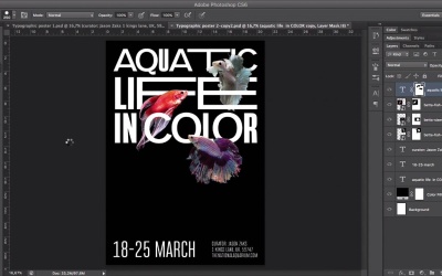 Typography Poster Design in Adobe Photoshop - Refining the Design