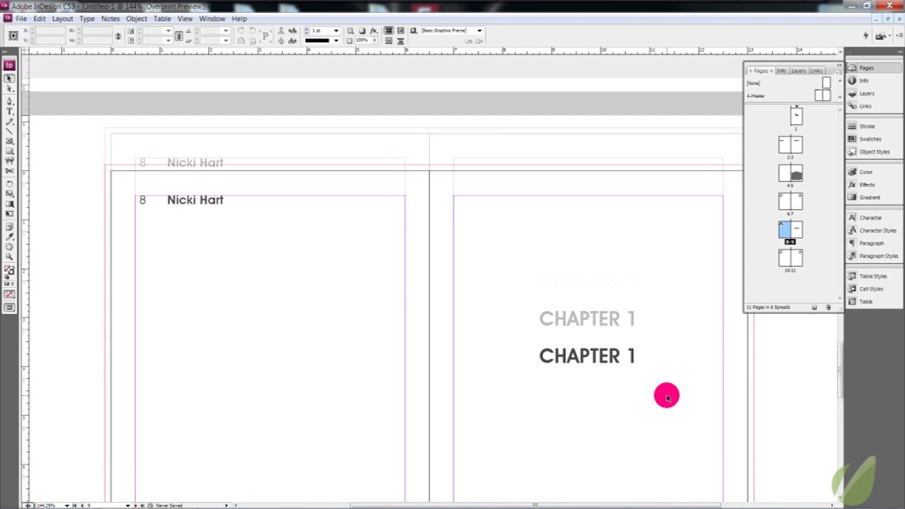 Book Layout in InDesign - Inside Pages