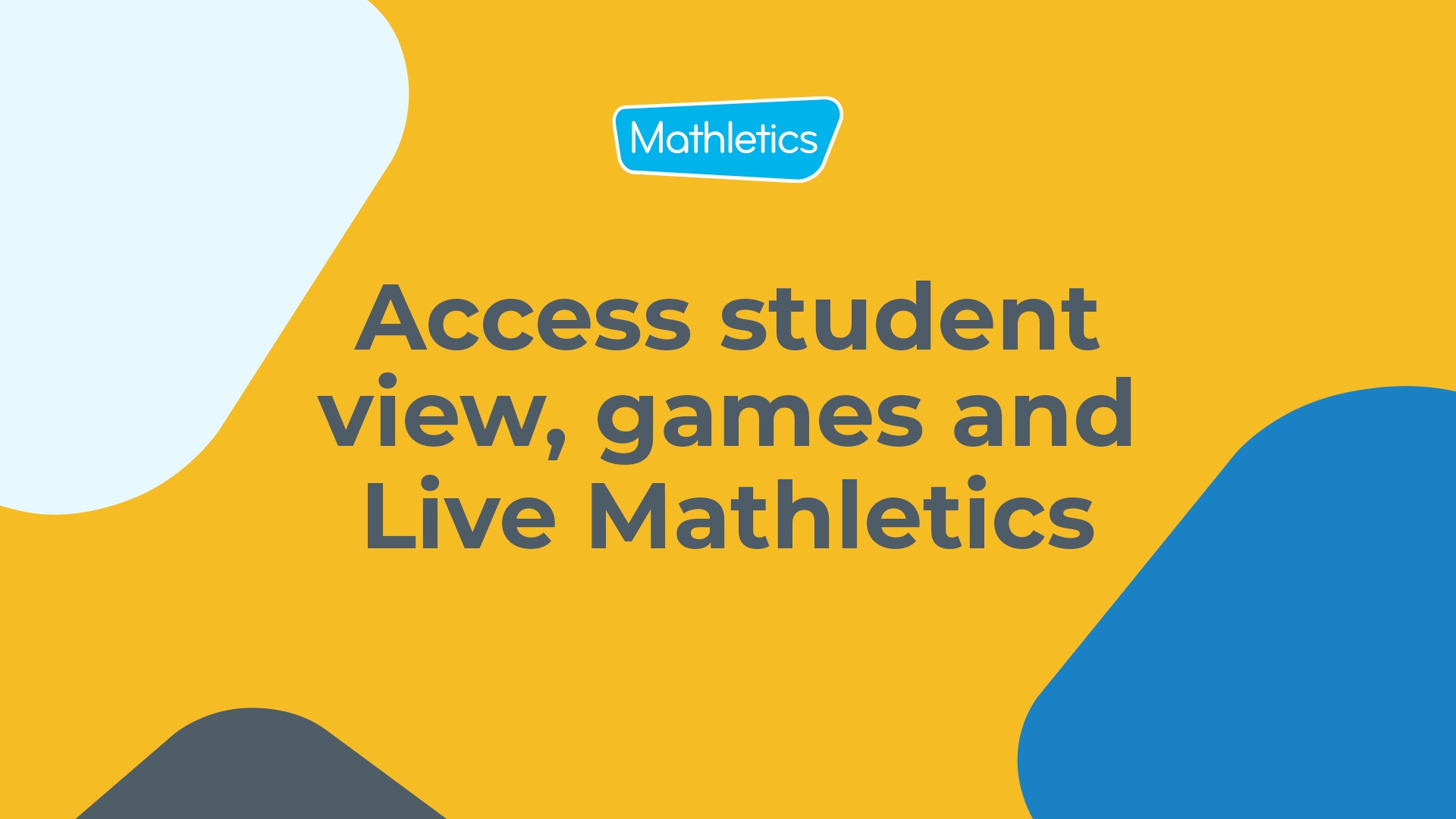 Step 2. Check out the student view - Mathletics