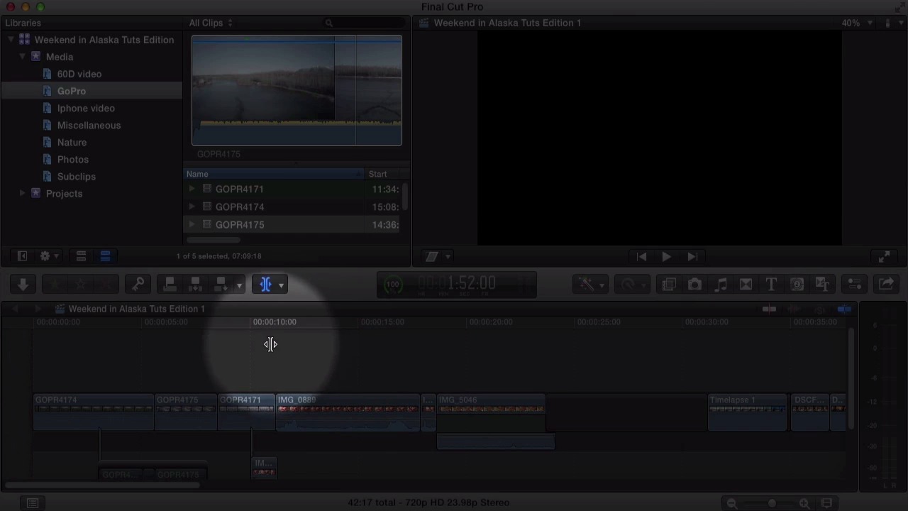 Video Editing in Final Cut Pro - The Tools