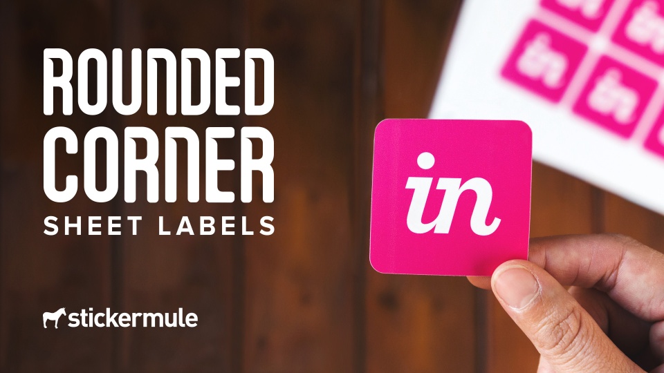 Rounded corner sheet labels - Free shipping | Sticker Mule