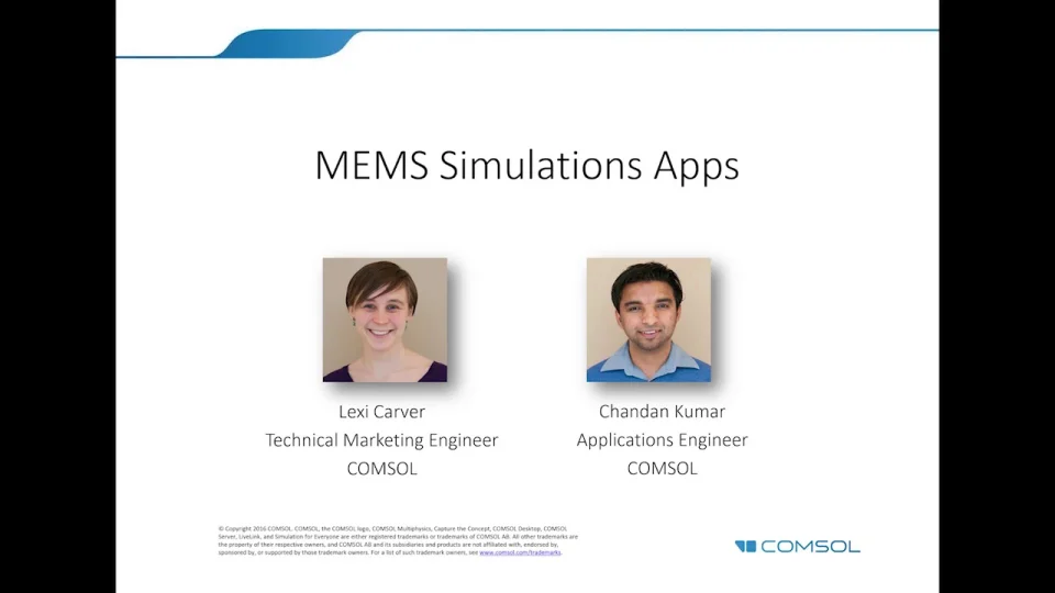 Modeling MEMS Devices with COMSOL Multiphysics® Modeling MEMS Devices with COMSOL Multiphysics®