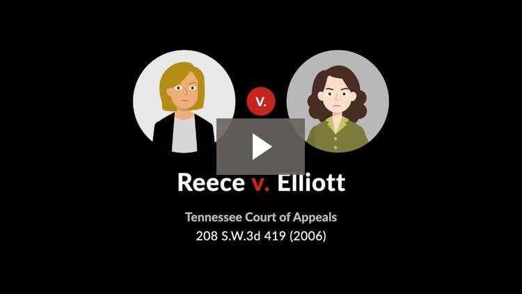 Reece v. Elliott, 208 S.W.3d 419 (2006): Case Brief Summary - Quimbee