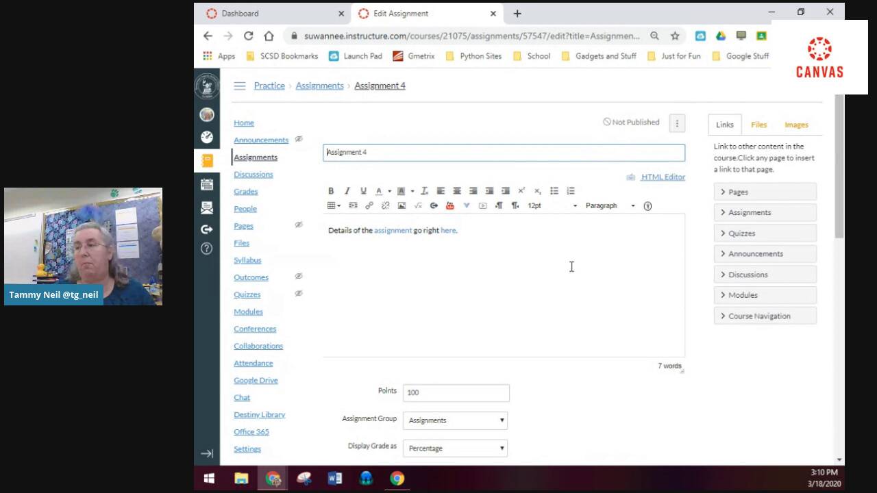 How To Post An Assignment In Canvas LMS