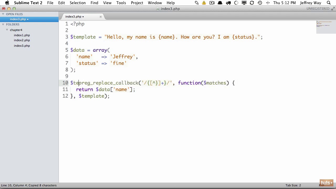 Regular Expressions: Up and Running - Callback Functions for a RegEx