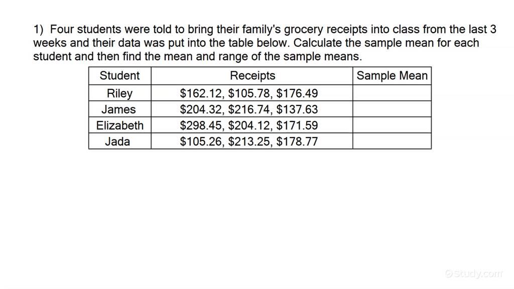 Comparing Sample Means | Algebra | Study.com