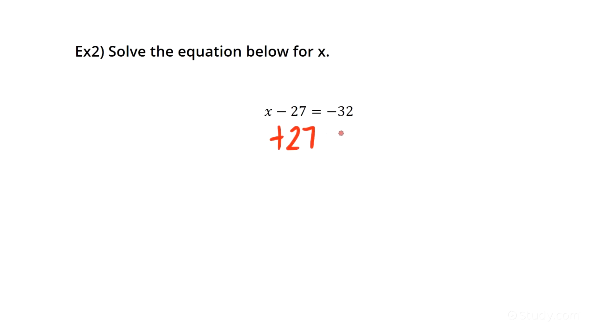Solving Equations with Subtraction | Math | Study.com