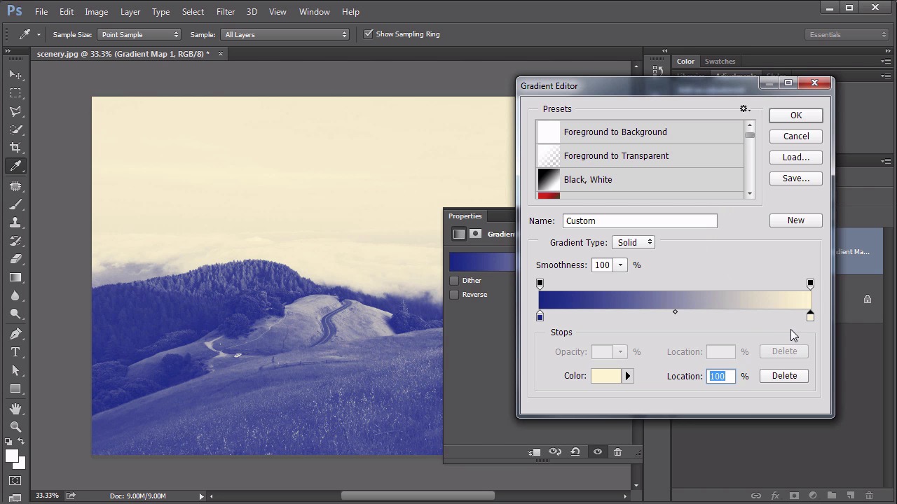 Working With Color in Adobe Photoshop - Controlling Color With Gradient ...