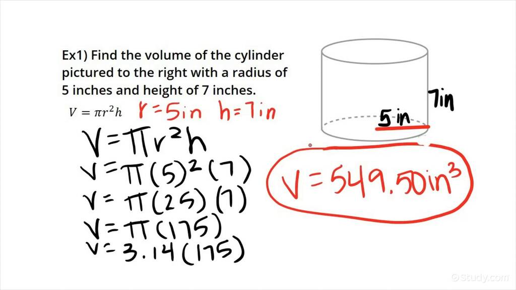 How To Find The Volume Of A Cylinder Geometry Study