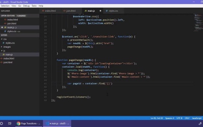 Creating Animated HTML5 Page Transitions - Changing the Hero Image