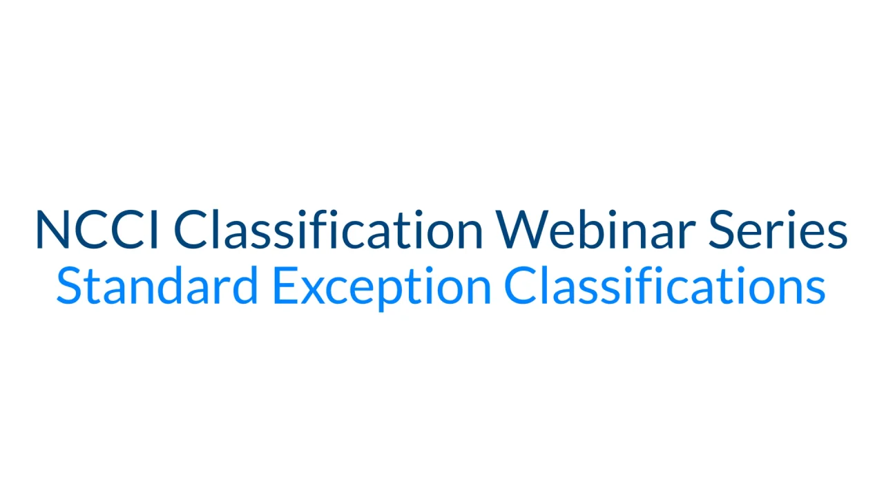 Standard Exception Classifications