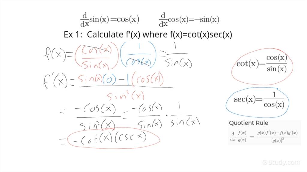 How to Differentiate Functions Using Derivative Rules After Rearranging ...