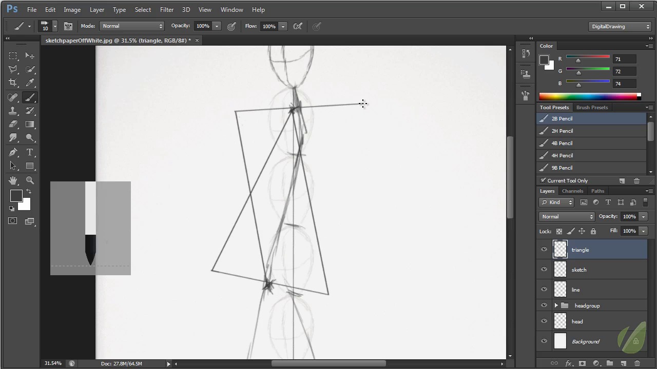 Introduction to Digital Figure Drawing - Double Triangle Method