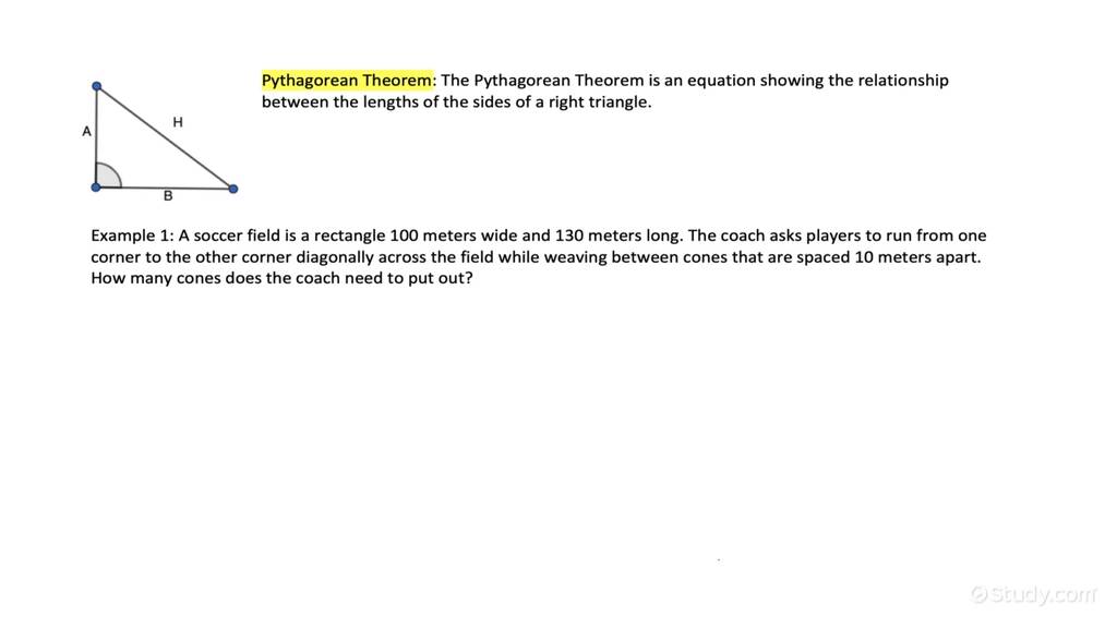 How to Solve Multi-Step Word Problems Involving the Pythagorean Theorem | Geometry | Study.com