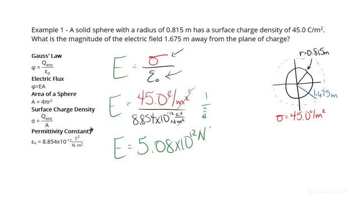 Applying Gauss' Law to Find an Unknown Electric Field for a Spherically ...