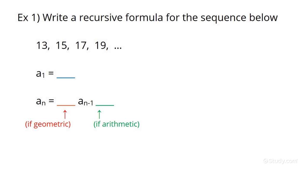 How To Write A Recursive Formula With A Rational Number Sequence