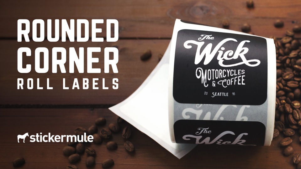 Rounded corner labels - Free shipping | Sticker Mule