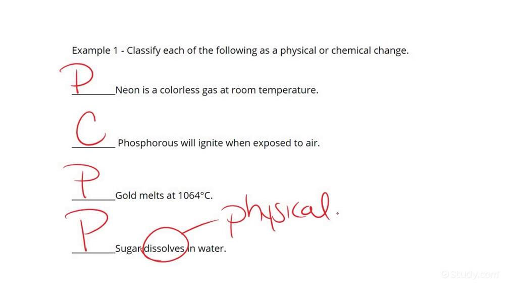 Classifying Changes as Physical or Chemical | Chemistry | Study.com
