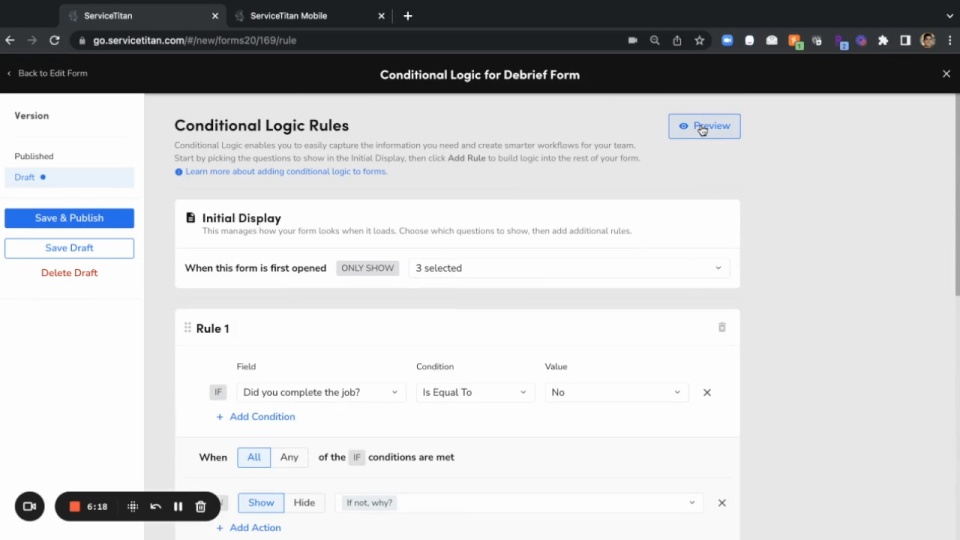 Quick Tips - Forms with Conditional Logic, Alerts,... - ServiceTitan Community