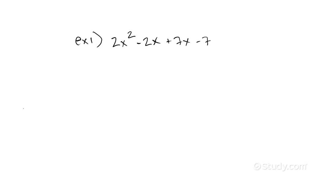 Factoring a Univariate Polynomial by Grouping with Some Negative Terms ...