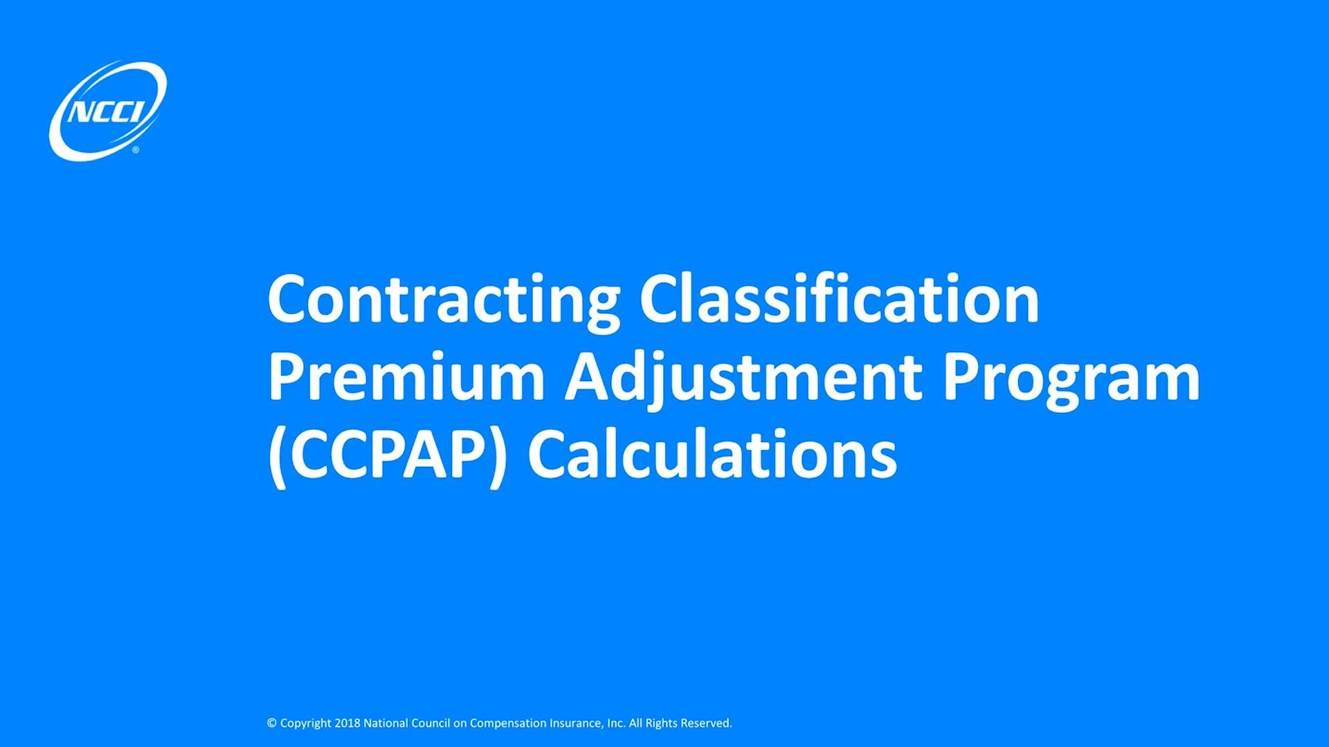 Understanding the CCPAP Calculation