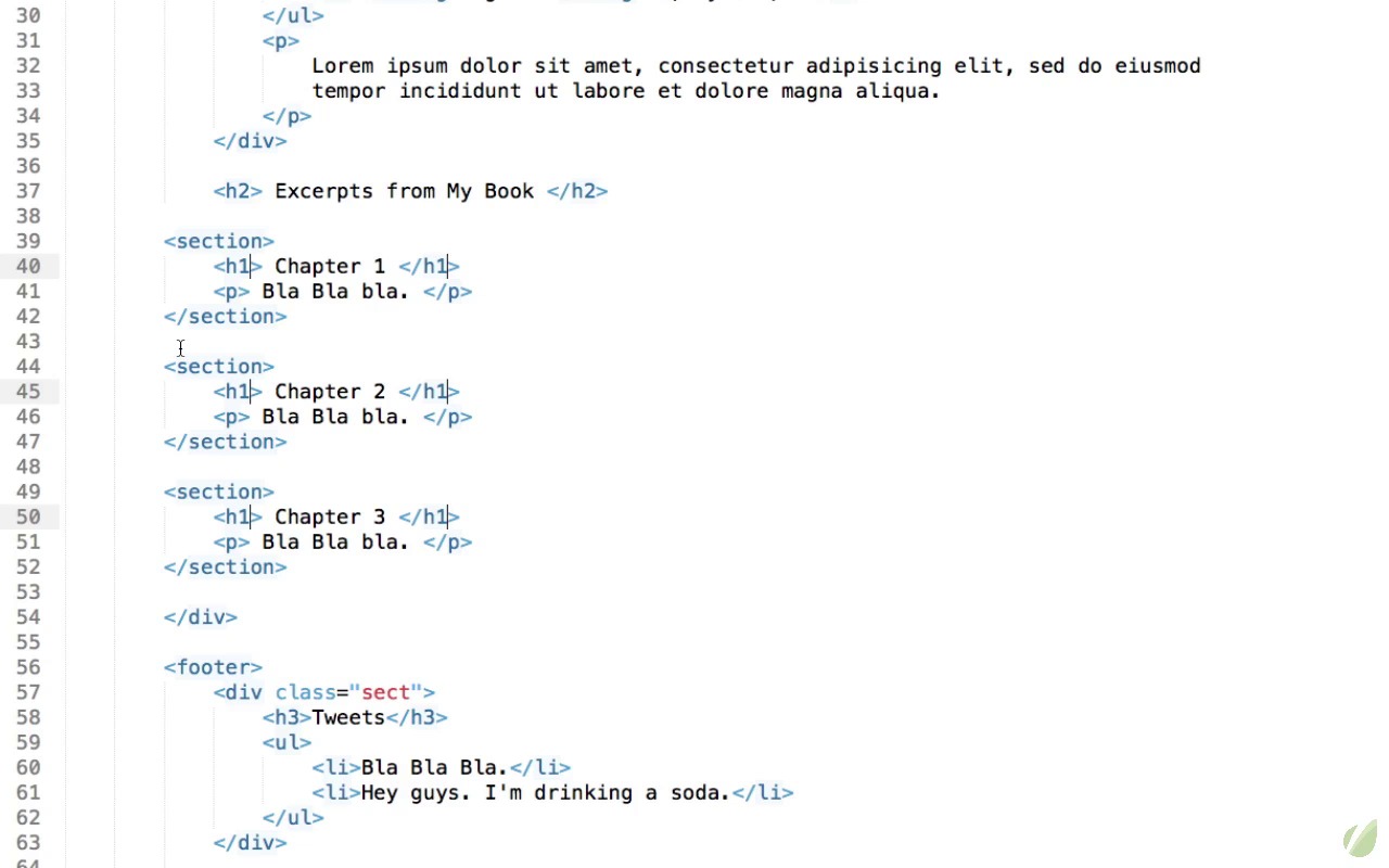 Html5 Fundamentals Sections And Articles